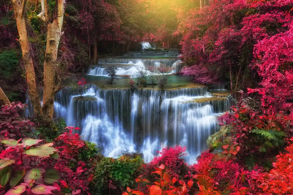 Colorful Waterfall Photography